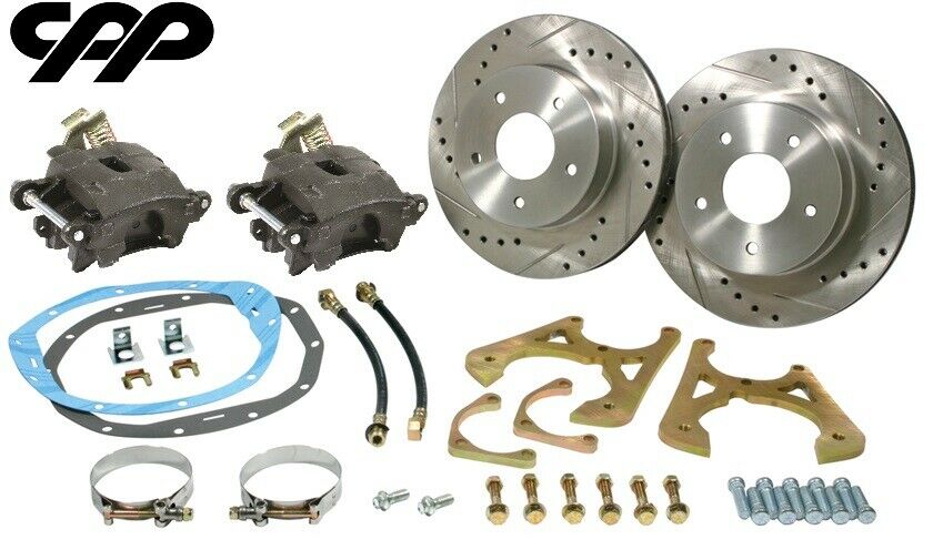 CPP GM 10/12 Bolt Rear End Axle Disc Brake Conversion Kit For Staggered ...