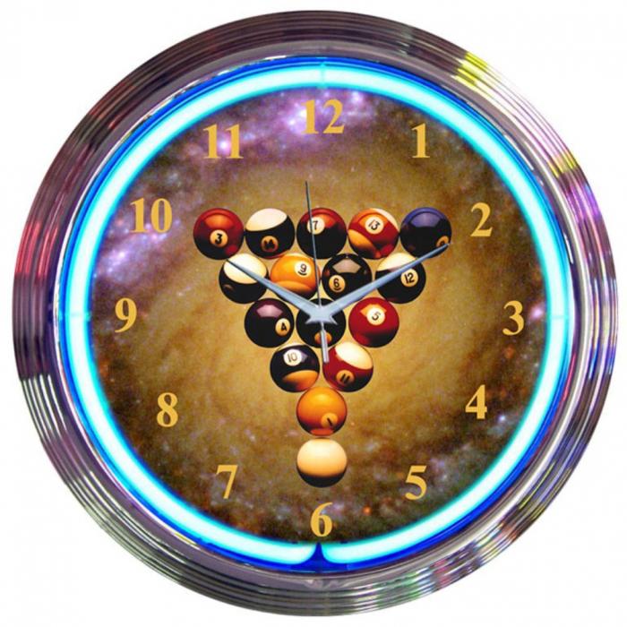 Neonetics Neon Clocks, Billiards Spaceballs Neon Clock | Classic Nova