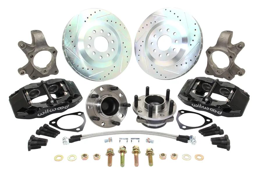 Classic Performance Corvette Style Front Disc Brake Spindle Wheel Kit ...