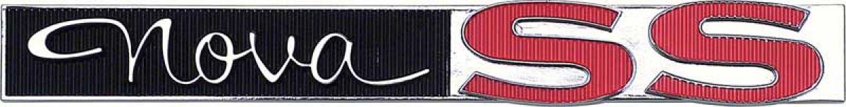 1963-64 Chevrolet, "Nova SS" Trunk Lid Emblem, with Hardware, GM ...